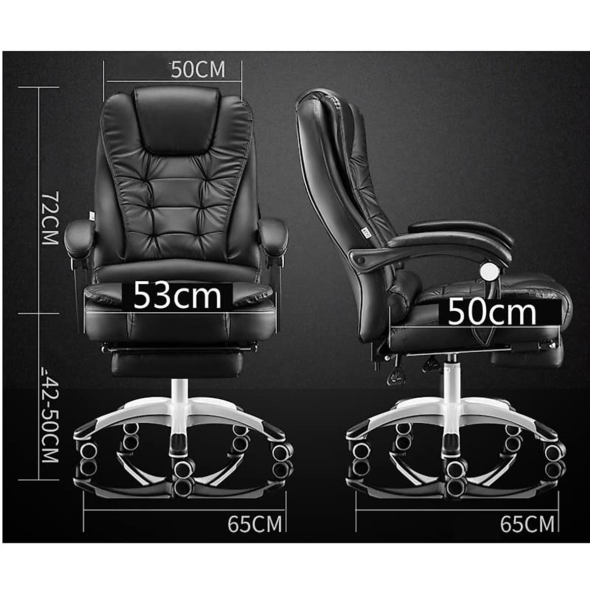 ZHAOLEI Office Chair Home Computer Chair PU Comfortable Swivel Gaming Chair Point Massage