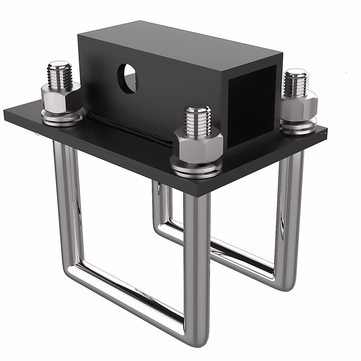 OxGord RV Hitch - 2" Receiver Adapter Fits 4-4.5" Bumper Beam - Trailer Accessories Best for Mounting Bike Racks & Cargo Carriers