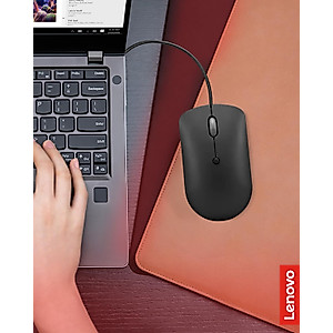 Lenovo 400 USB-C Compact Wired Mouse – Pocket Friendly Portable Mouse for Notebook or Large Computer Monitor, Black