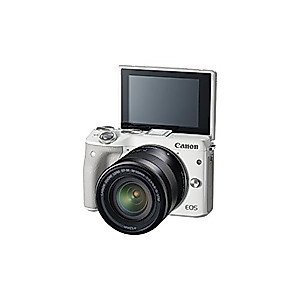 Canon EOS M3 Mirrorless Camera Kit with EF-M 18-55mm Image Stabilization (IS) STM Lens - Wi-Fi Enabled (White)