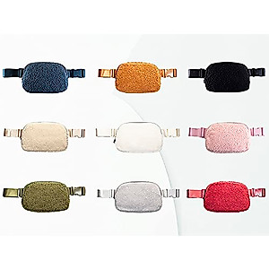 Sherpa Belt Bags Fleece Fanny Packs Fuzzy Crossbody Bag Adjustable Strap