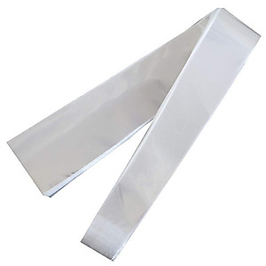 100 Pcs Long Flat Clear Bags Neck Tie Bag Gift Single Flower Wrapping Bag, 30 inch Long