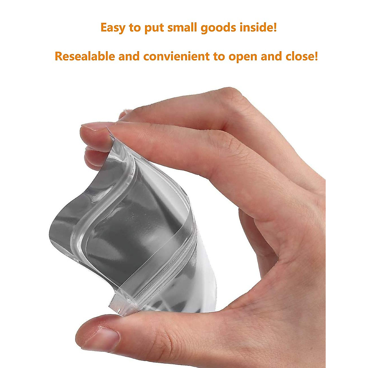 4x6" Candy Bags, 100 PCS Stand Up Aluminum Foil Bags, Smell Proof Bags, Reclosable Airtight Foil Bags, Reusable Food Pouches Bags with Zip Lock,Sealable Treat Bags for Snacks Beans Coffee Dry Fruits