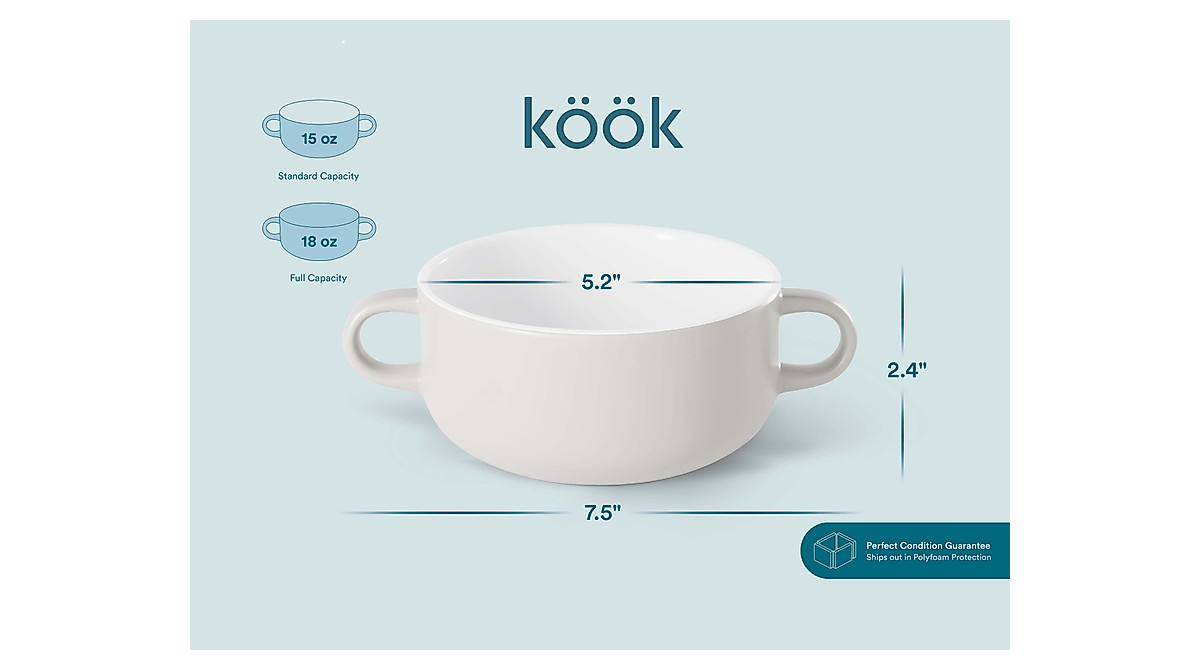 KooK Soup Crocks: Safe, Stylish Set of 4 Bowls