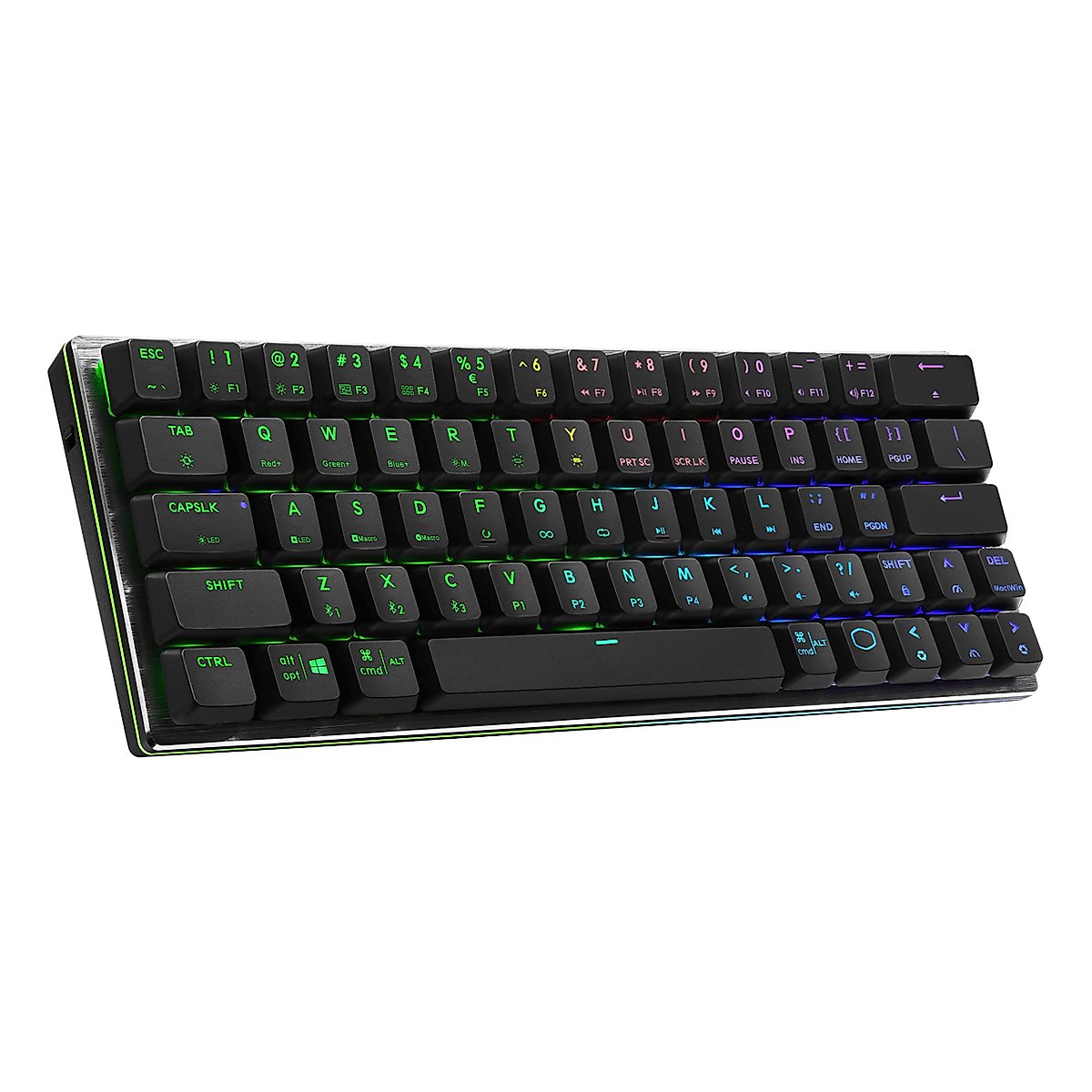 Cooler Master SK622 60% Wireless Bluetooth Space Gray Mechanical Low Profile Gaming Keyboard, Linear Red Switches, Customizable RGB, Ergonomic Design, Mac/Windows, QWERTY (SK-622-GKTR1-US)