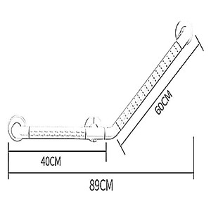 Grab Bar Bathroom Armrest Safety，Handrails，Shower Curved Support,Stainless Steel Bathtub Anti-Slip Handstairs Kitchen Auxiliary Straight Elderly Disabled Pregnanten Handrai (Color : Natural, Size :
