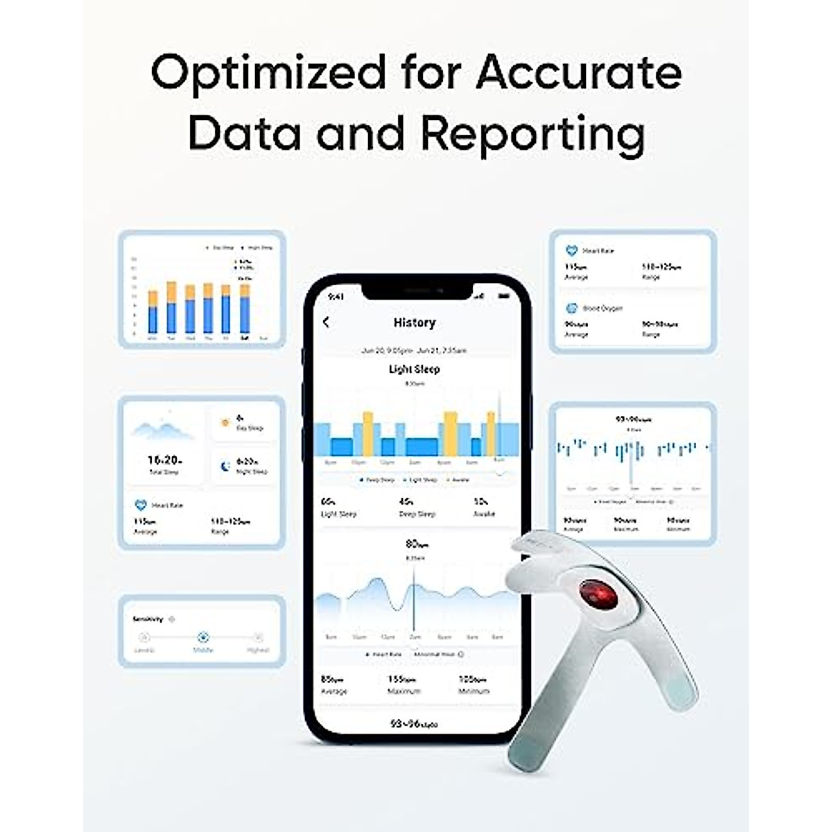 eufy Baby S320 Smart Sock Baby Monitor with 2.4 GHz Wi-Fi, Track Sleep Patterns, Naps, Heart Rate, and Blood Oxygen Levels, Soft and Comfortable, for Babies 0-18 Months, No Monthly Fee
