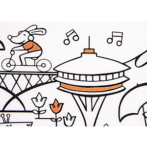 modern-twist 10 x 14 Reusable, Waterproof Coloring Mark-Mat Sheet for Kids, 100% Food-Grade Silicone, Pack of 1, Seattle