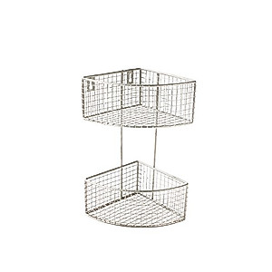 Spectrum Diversified 2-Tier Corner Basket, Satin Nickel