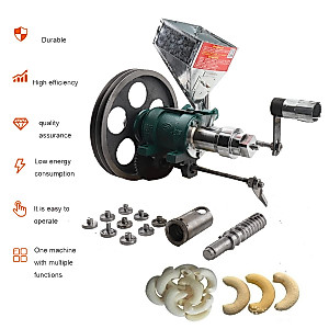 Puffed Food Extruder Rice Corn Puffing Extrusion Machine Multi Function Puff Snack Machine for Making Cornflakes, Hollow Sticks Made of Corn and Rice for Street Stall