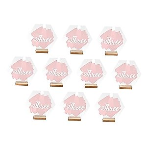 TOKIDNY 10 Pcs Hexagonal Table Dining Room Table Decor Reception Table Number Wedding Sign Dinner Table Decor Wedding Decor Cafe Table Numbers Wedding Place Sign Acrylic Table Numbers Sign