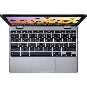 Asus C223 11.6/'' HD Chromebook Laptop, Intel Celeron N3350 Processor, 4GB RAM, 32GB eMMC Flash Memory, Intel HD Graphics, HD Webcam, Stereo Speakers, Chrome OS, Gray, (renewed)