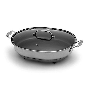 Cuisinart CSK-150 1500-Watt Nonstick Oval Electric Skillet,Brushed Stainless