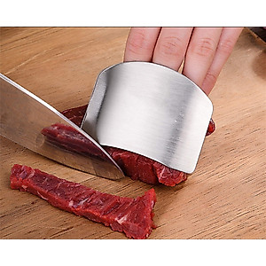 NAMERDA Finger Guards For Cutting, 2PCS Kitchen Tool Stainless Steel Finger Guard Finger Protector, Avoid Hurting When Slicing and Dicing Kitchen Safe Chop Cut Tool