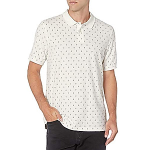 Amazon Essentials Men's Regular-Fit Cotton Pique Polo Shirt, Navy/White, Anchor, XX-Large