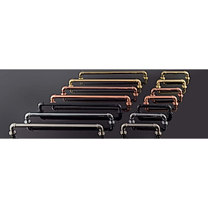 Richelieu Hardware BP2209128900 Steampunk Collection 5 1/32 in (128 mm) Center Matte Black Eclectic Cabinet Pull