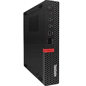 Lenovo ThinkCentre M720q Tiny Home and Business Desktop Black (Intel i5-8500T 6-Core, 32GB RAM, 256GB PCIe SSD, Intel UHD 630, 3xUSB 3.1, 1xHDMI, 2 Display Port (DP), Win 10 Pro) (Renewed)