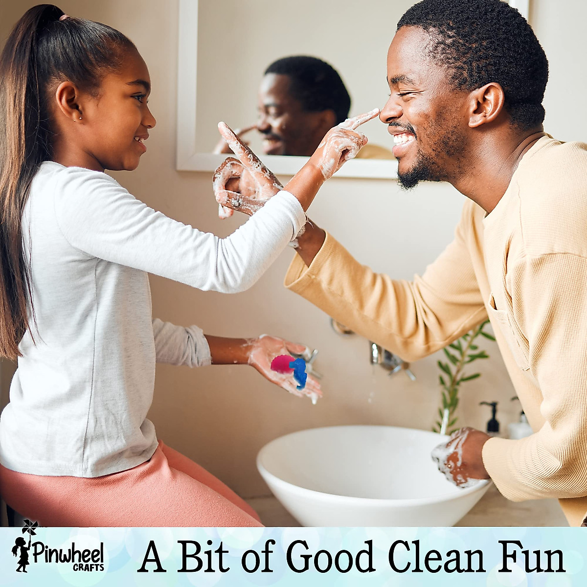 Pinwheel Crafts Soap Making Kit for Kids, DIY Complete Set with Molds, Scents, Dye, Glitter, Foaming Net - Great for Science Projects and Crafts