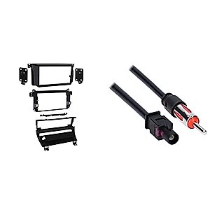Metra Electronics - BMW 3-Series 99-06 w/ 1-Switch Panel (95-9311B) Metra Radio Install kits & 40-EU10 Antenna to Radio Adapter Cable for Select 2002-Up BMW/Volkswagen Vehicles,Black