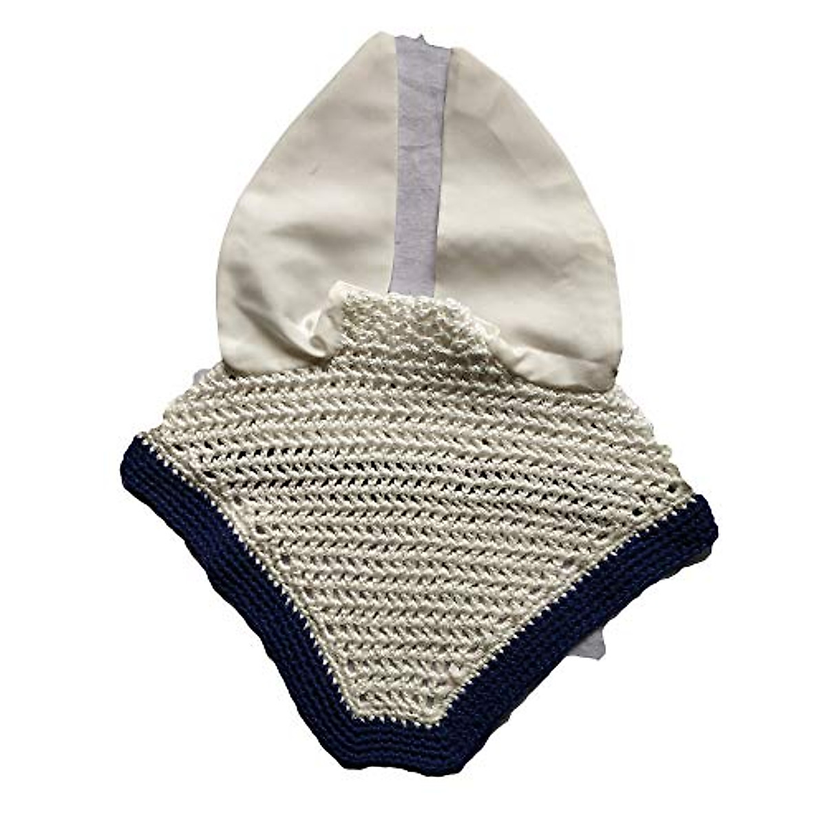 Avani Creations Horse Ear Net Crochet Fly Veil Equestrian Fly Bonnet/Veil/mask Standard Size