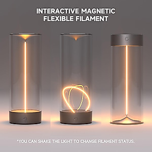 AUGE LIGHT Minimalist Desk Lamp Cordless Table Lamps LED Rechargeable Modern Nightstand Lights Dimmable with 3 Levels for Gaming, Home Office, Bedroom, Living Room, Kitchen, Bar, Restaurant