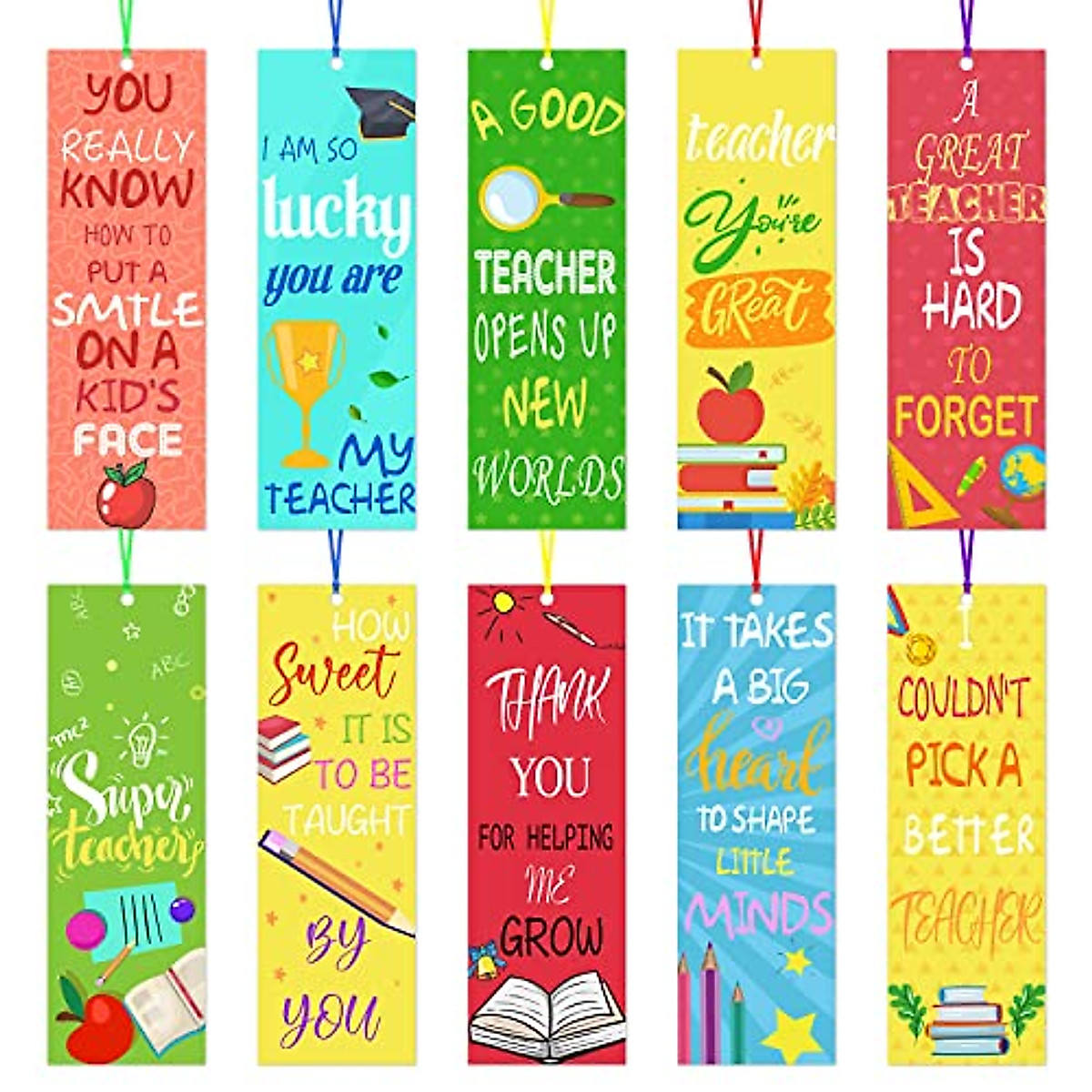 120 Pcs Teacher Appreciation Bookmarks & Back to School Gifts