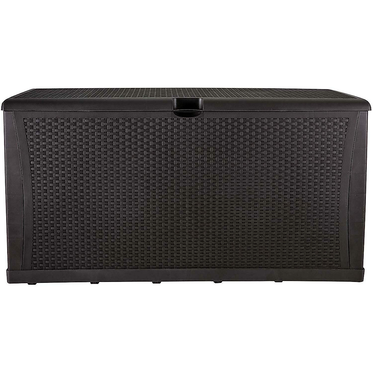 SUNVIVI OUTDOOR Outdoor Storage Box, Large Deck Box, Patio Storage Container Box, Resin Outdoor Box for Patio 120 Gallon (Brown)