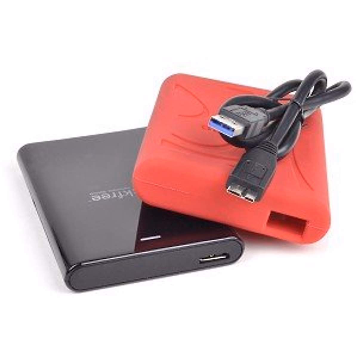 Clickfree C6 Rugged 500GB SuperSpeed USB 3.0 2.5" External Hard Drive w/Automatic Backup (Red)