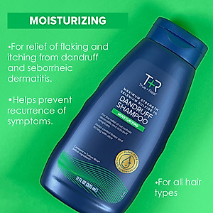 True+Real Moisturizing Dandruff Shampoo with Aloe and Selenium Sulfide 1%, 11fl oz