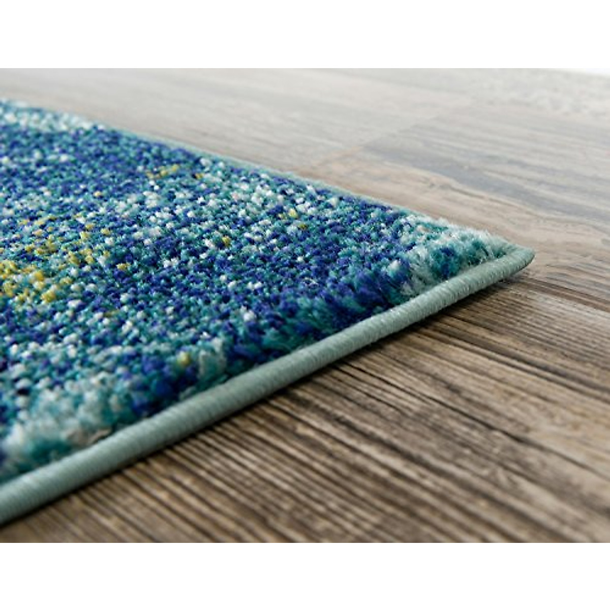 Unique Loom Positano Collection Coastal Modern Bright Colors Starfish Navy Blue Area Rug (8' x 10')