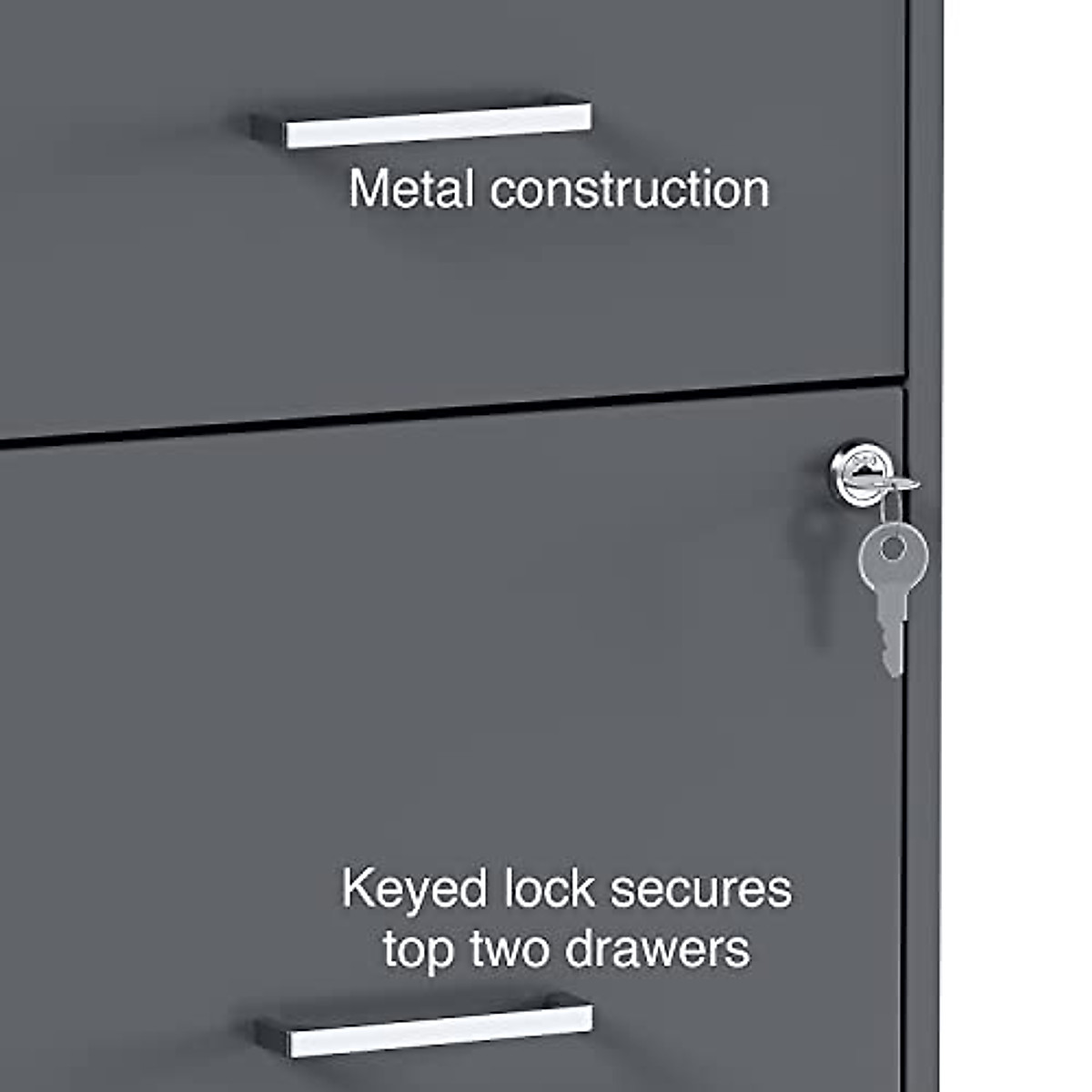 STAPLES 2806663 4-Drawer Vertical File Cabinet Charcoal Letter 18-Inch D (52148)