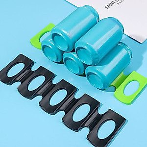 Andy's Orchids 2 Pcs Black Can Beer Rack, Wine Bottle Holder, Wine Beer Drink Mat Organizer Foldable Stacking Tidy Tool Kitchen Gadgets Racker for Kitchen Cabinet and Fridge Storage Rack