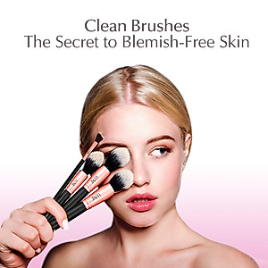 Luxe Electric Makeup Brush Cleaner, Pink, USB Charging Station, 3 Adjustable Speeds, Cleaner to Instantly Wash and Dry Your Makeup Brushes