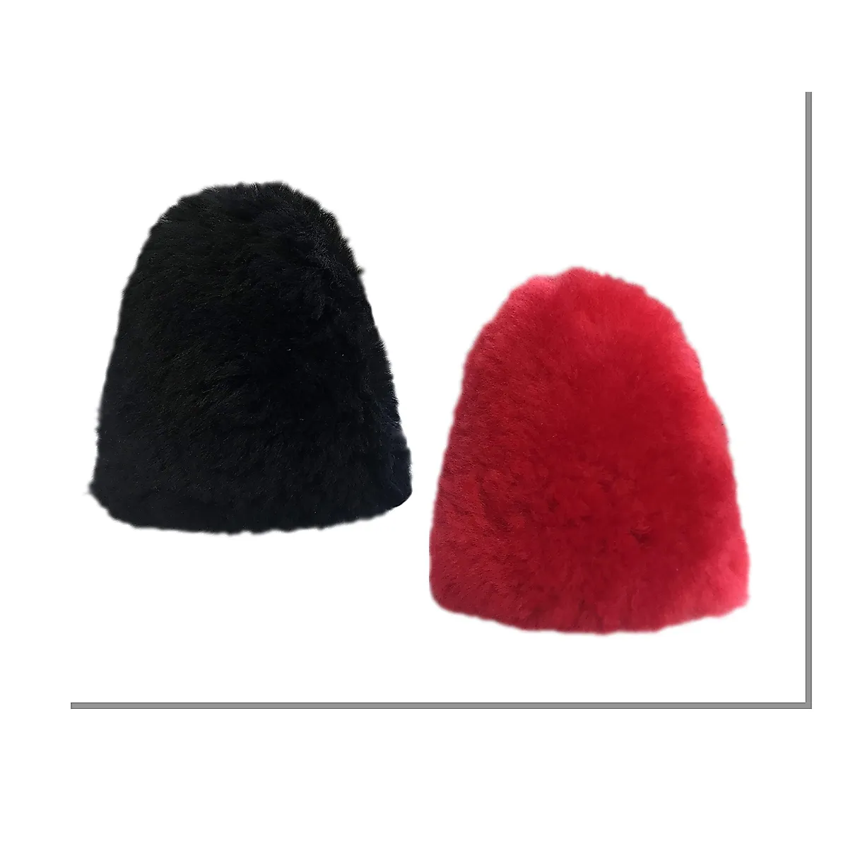 Large Dual 100% Lamb Wool Buffer Covers Fit 2.75”Dia x 4”High - Beck Diplomat, Deluxe Shoe Polishers