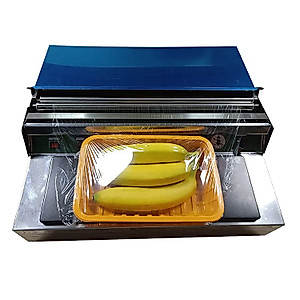 Hand Wrapping Machine Film Wrapper, Commercial Fresh Food Film Packer, Commercial Film Wrap for 45cm and below, Film Cutting Machine Adjustable Temperature 60-150 °C for Meat/Vegetables/Fruits for Hom