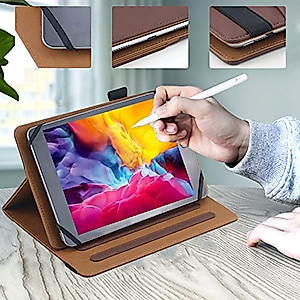 Frankmate 7 inch Tablet Case, Universal Tablet Case for All 6 7 8 Inch Tablets, Leather Protective Cover Stand Folio Case Compatible with iPad Samsung Android Tablets