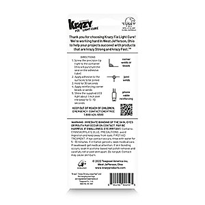 Krazy Fix Light Cure, UV Curing Super Glue with Fast Cure UV Light, 4g, Clear (KF301)