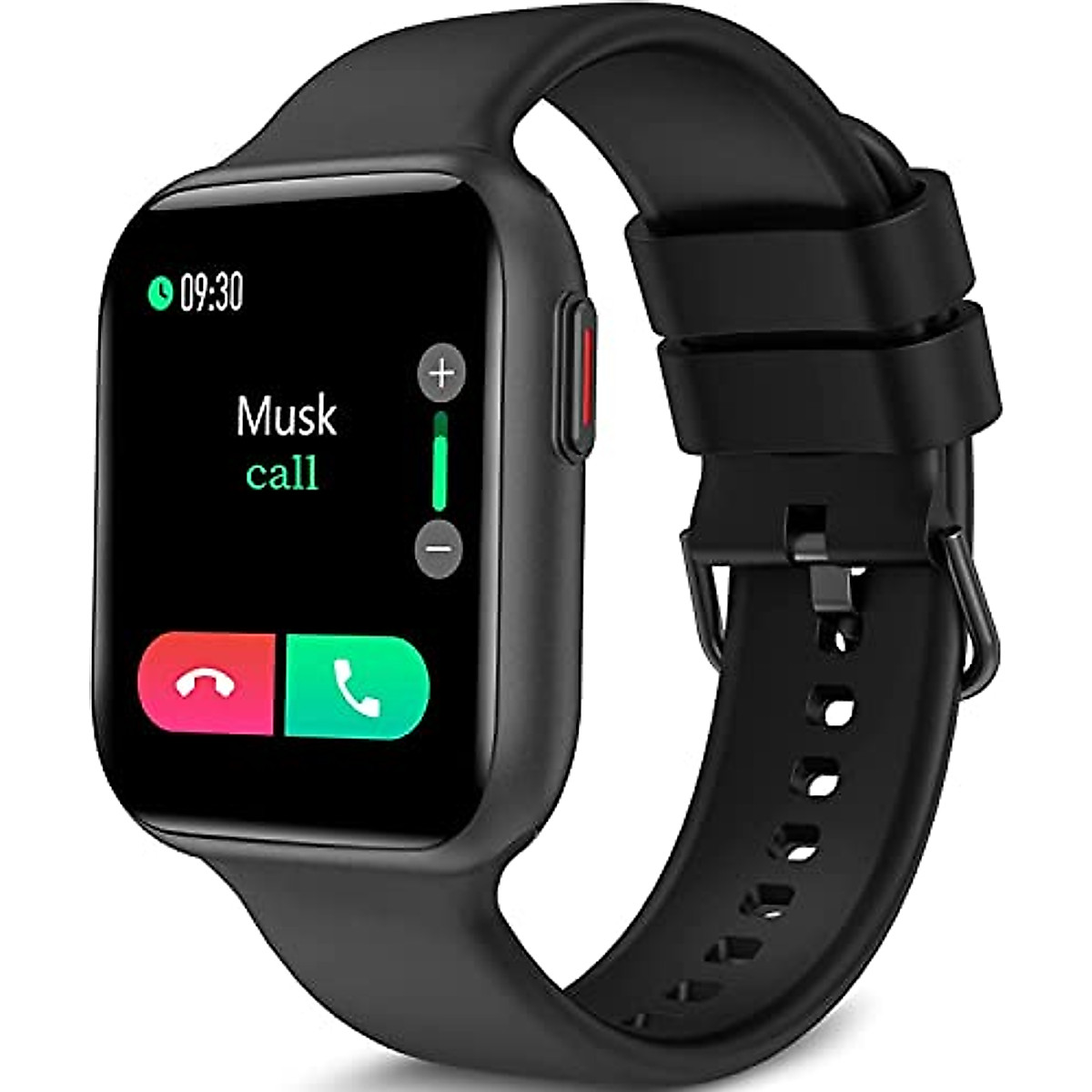 BRIBEJAT BT3 Smart Watch for Men Women Compatible with Samsung iPhone Android Phones (Dial/Answer Calls) 1.7'' 2.5D Screen, Voice Assistant, SpO2/Heart Rate/Sleep Monitor, IP68 Waterproof, Black