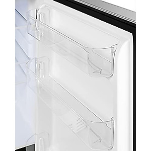 Summit Appliance ALR47BCSS 20" Wide Built-In All-Refrigerator, ADA Compliant, 3.53 cu.ft Capacity, Temperature & Open Door Alarms, Automatic Defrost, Stainless Steel Cabinet, Interior Light
