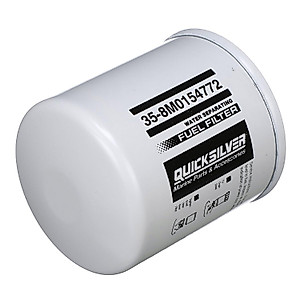 Quicksilver 8M0154772 Water Separating Fuel Filter for Select Johnson and Evinrude Outboards