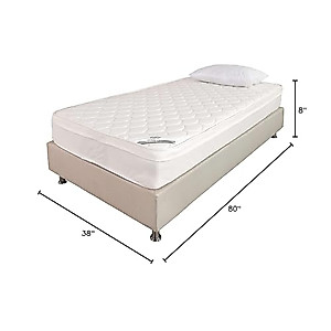 8 Inch Double Sided Euro Top Twin Size Mattress - Cool Memory Foam & Spring Hybrid Mattress with Breathable Cover - Rolled in a Box - Oliver & Smith