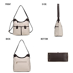 MKF Collection Shoulder Bags for Women, Crossbody Vegan Leather Handbag Purse, Top-Handle Hobo Tote Bag