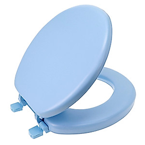 Ginsey Home Solutions Coastal Blue Round Soft Cushioned Toilet Seat