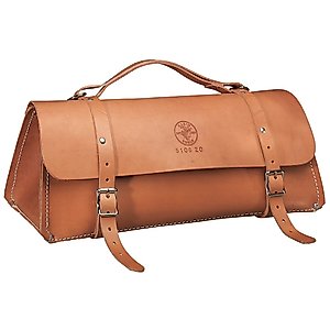 Klein Tools 5108-24 Deluxe Leather Bag, 24-Inch
