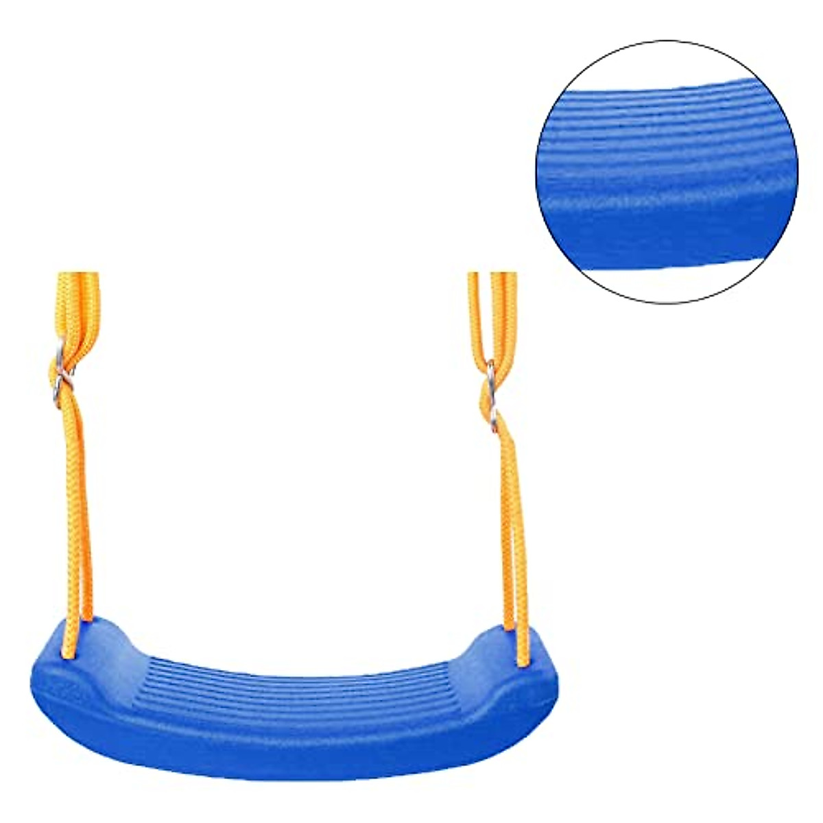 Swing Seat Anti Skid Buckle Kids Swing Seat Adjustable Tear Resistant Rope Children Seat Swing for Park Outdoor (Blue)