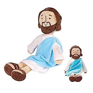 LSYDCARM 13inch Jesus Toy My Friend Jesus Toys Savior Christian Classic Religious Savior Jesus Stuffed Plush Doll Toys (Blue)