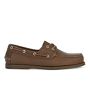 Dockers Men’s Vargas Leather Handsewn Boat Shoe,Rust, 10 M US