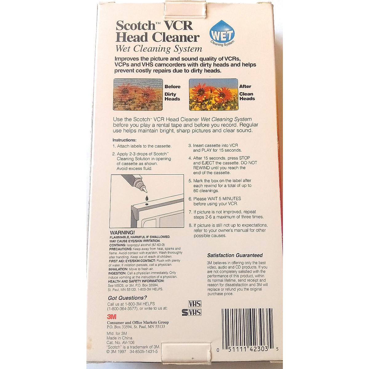 Scotch VCR Head Cleaner Plus