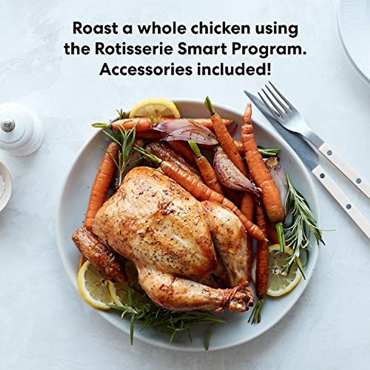 Instant Pot Vortex Pro 10 Quart Air Fryer, 9-in-1 Rotisserie and Convection Oven, Roast, Bake, Dehydrate and Warm, with EvenCrisp Technology, Free App with over 1900 Recipes, 1500W, Stainless Steel