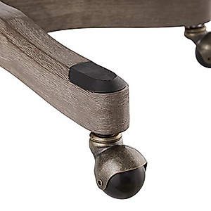 Linon Silver Grey Adjustable Clayton Office Chair, Aqua